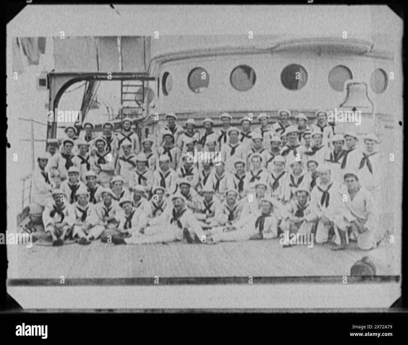 U.S.S. New York, part of ship's company, Attribution to Hart based on ...