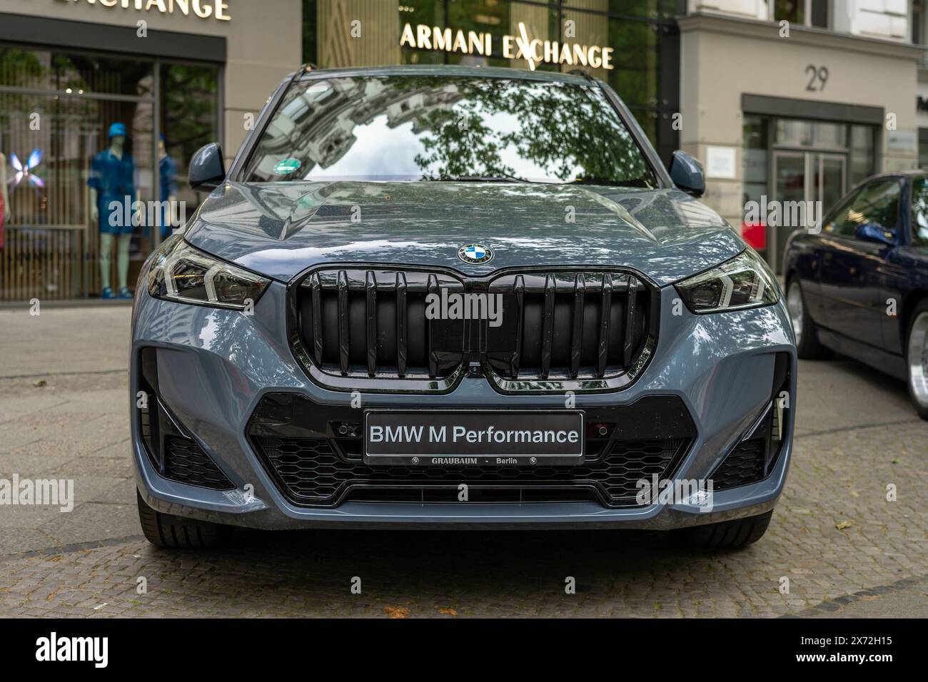BERLIN - MAY 04, 2024: The subcompact luxury crossover SUV BMW X1 ...