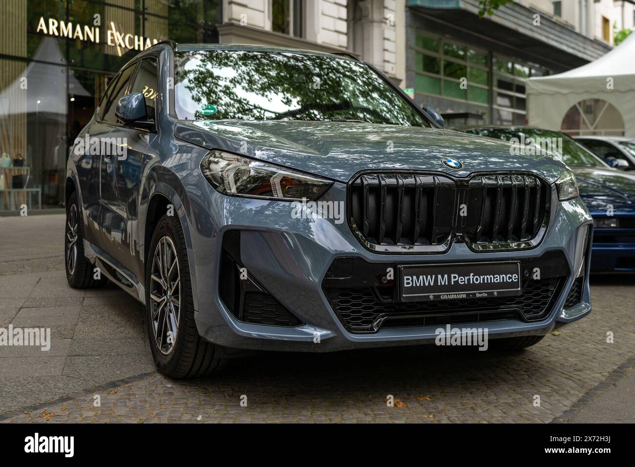 BERLIN - MAY 04, 2024: The subcompact luxury crossover SUV BMW X1 ...
