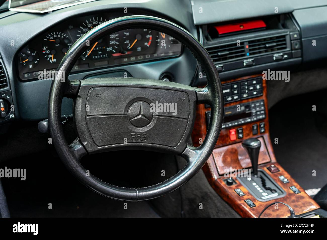 BERLIN - MAY 04, 2024: The interior of a sports car Mercedes-Benz 500 ...