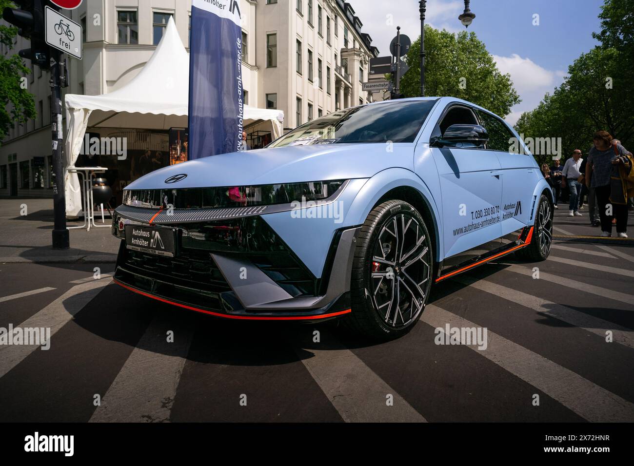 BERLIN - MAY 04, 2024: The compact crossover SUV Hyundai Ioniq 5 N ...