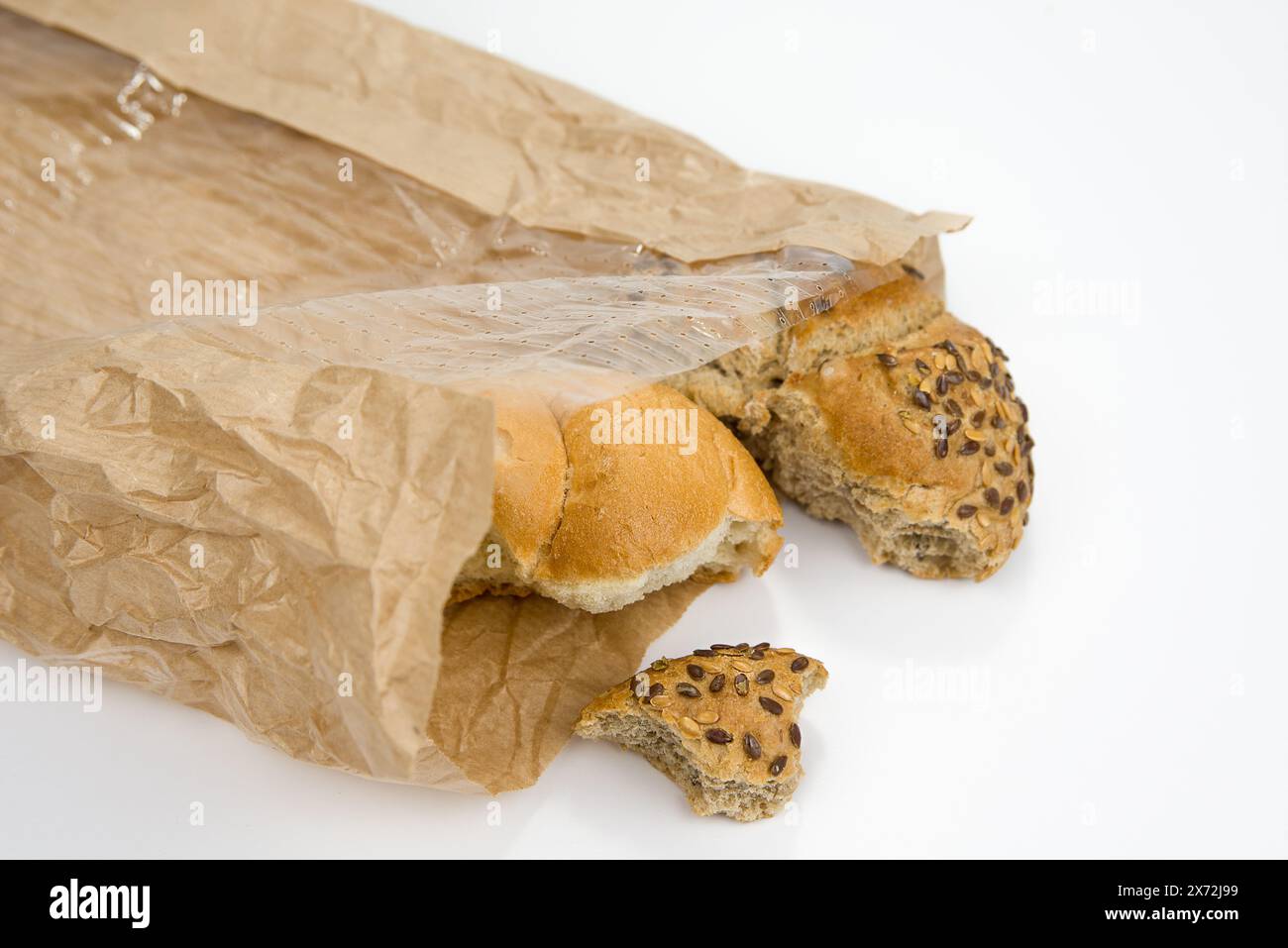 Bakery food waste from household on a white Stock Photo - Alamy