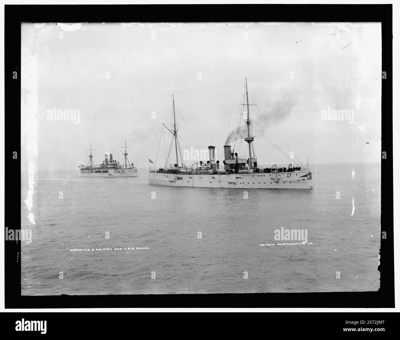 U.S.S. Raleigh and U.S.S. Maine, Detroit Publishing Co. no. 08940 ...