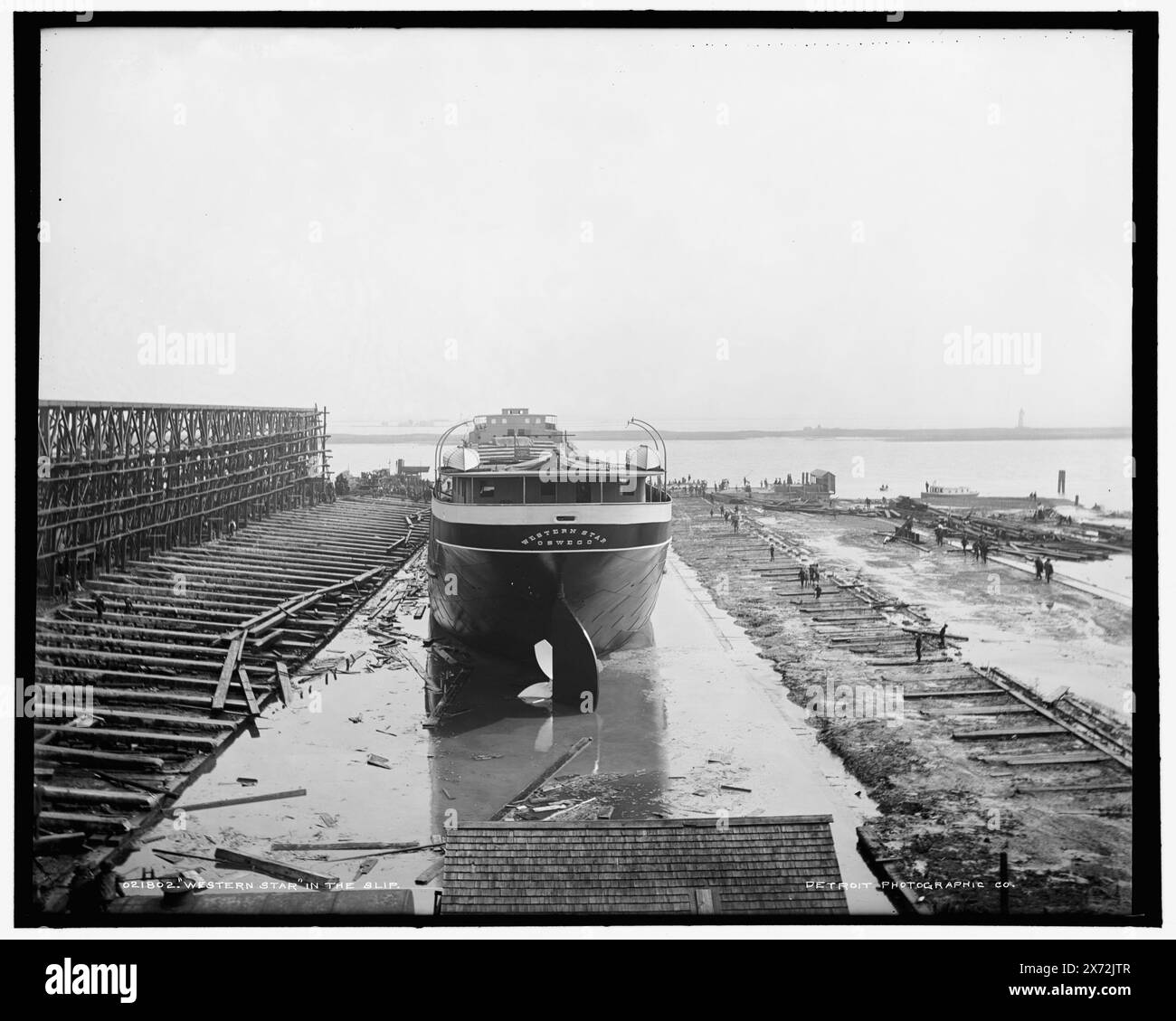 Western Star in the slip, Date based on negative D4-21800., Detroit ...