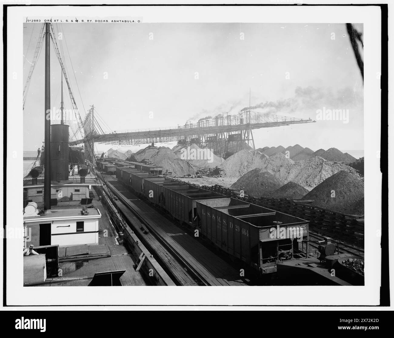 Ore at L.S. & M.S. Lake Shore and Michigan Southern Ry. docks ...