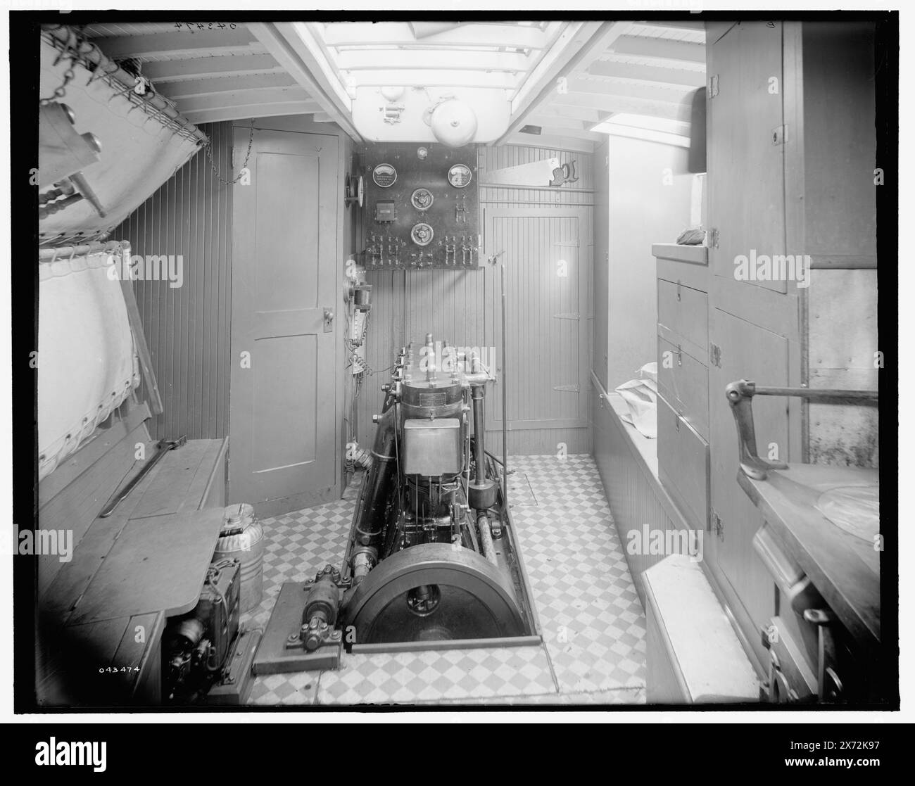 Yacht Althea, engine room, Title from jacket., Detroit Publishing Co ...