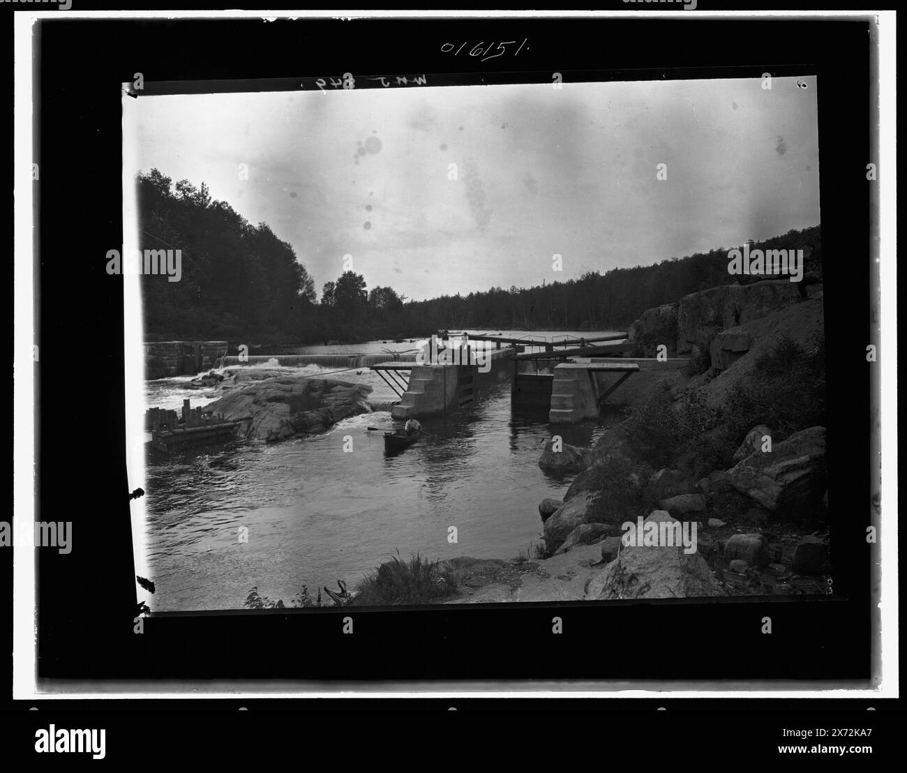 Saranac river dam Black and White Stock Photos & Images - Alamy