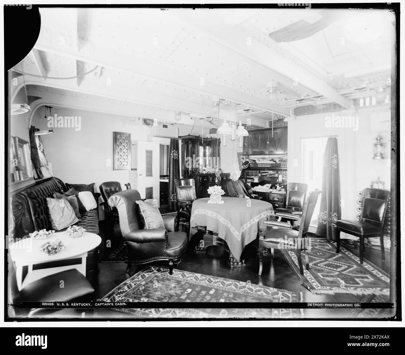 U.S.S. Kentucky, captain's cabin, Attribution to Hart based on negative ...