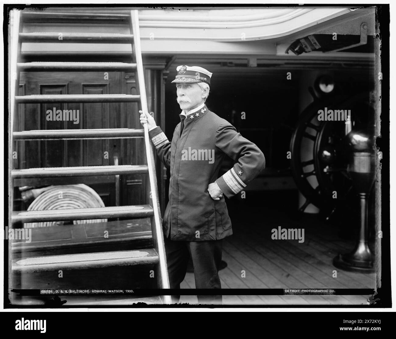 U.S.S. Baltimore, Admiral Watson, 1900, Detroit Publishing Co. no ...