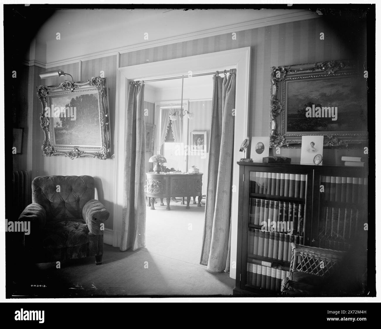 Room with bookcase, study with desk, Title from jacket., Detroit ...