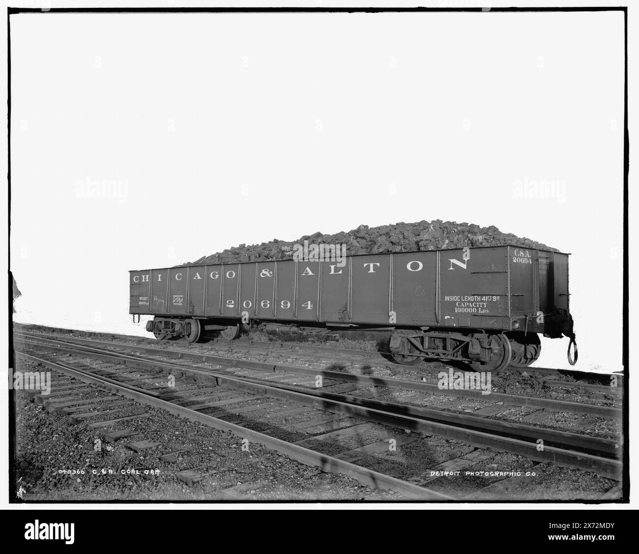C & A coal car, Jacket title: C. & A. [Chicago and Alton Railroad] coal car, Mazonia, Ill ...