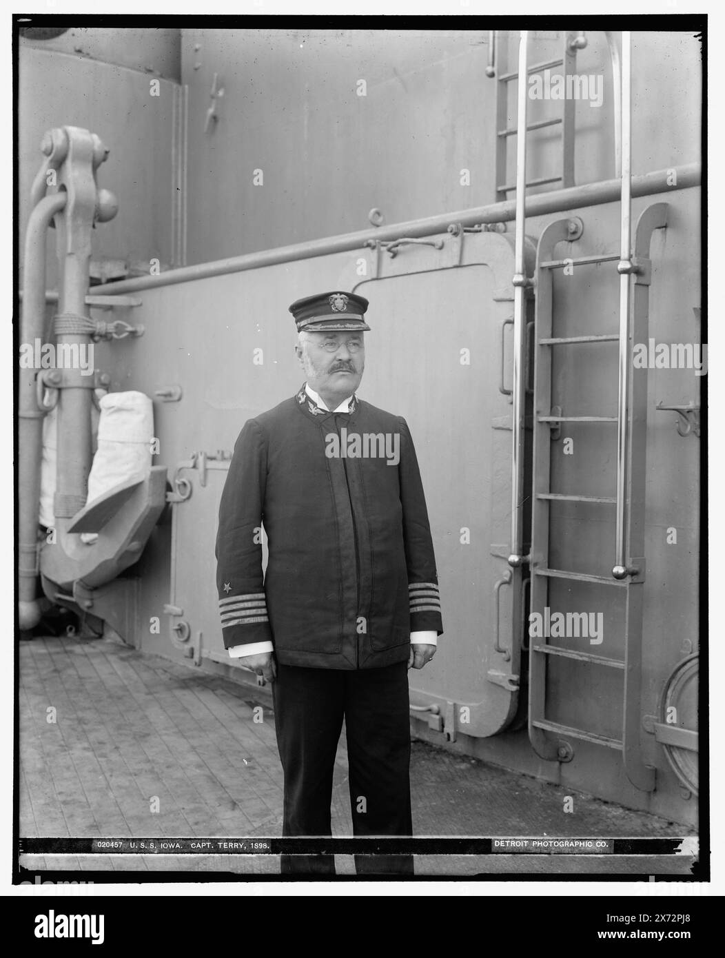 U.S.S. Iowa, Capt. Terry, Detroit Publishing Co. no. 020457., Gift ...