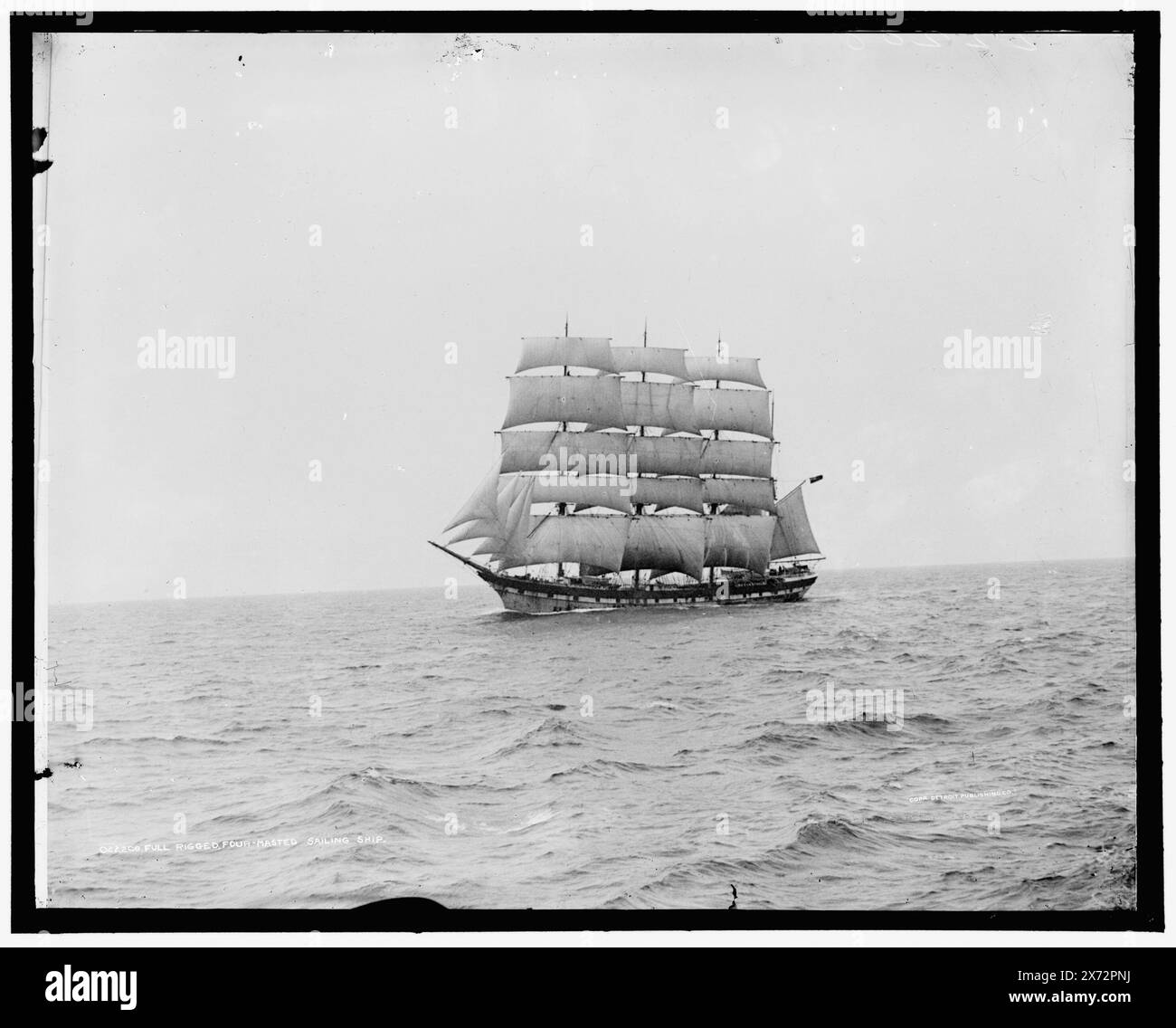 Full rigged, four-masted sailing ship, Detroit Publishing Co. no ...