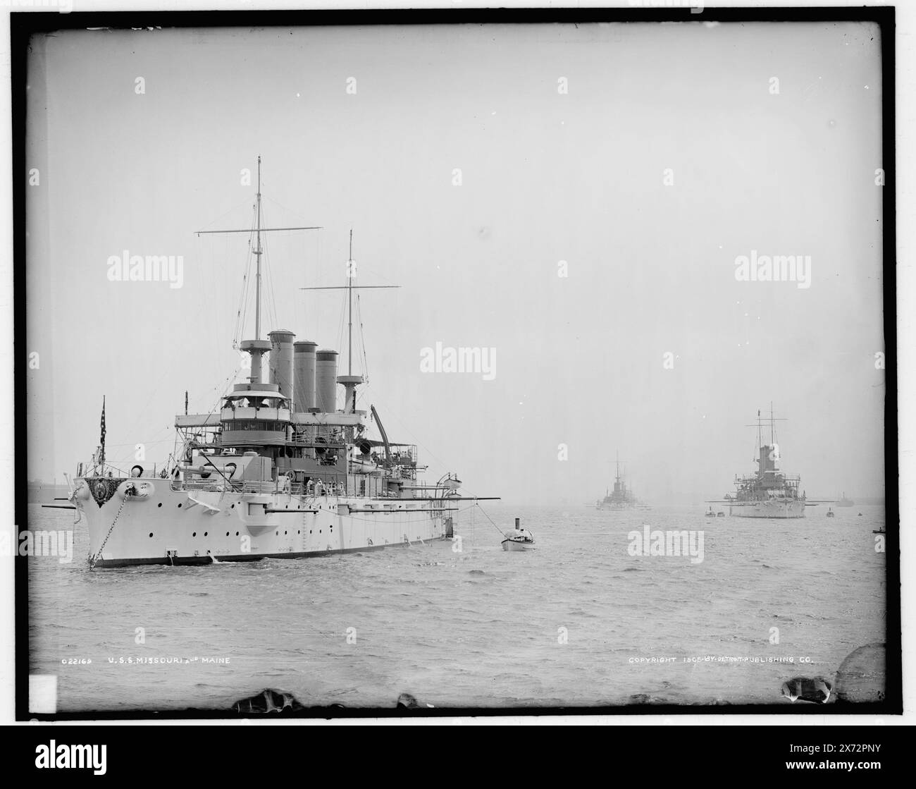 U.S.S. Missouri and Maine, "2638" on negative., Detroit Publishing Co ...
