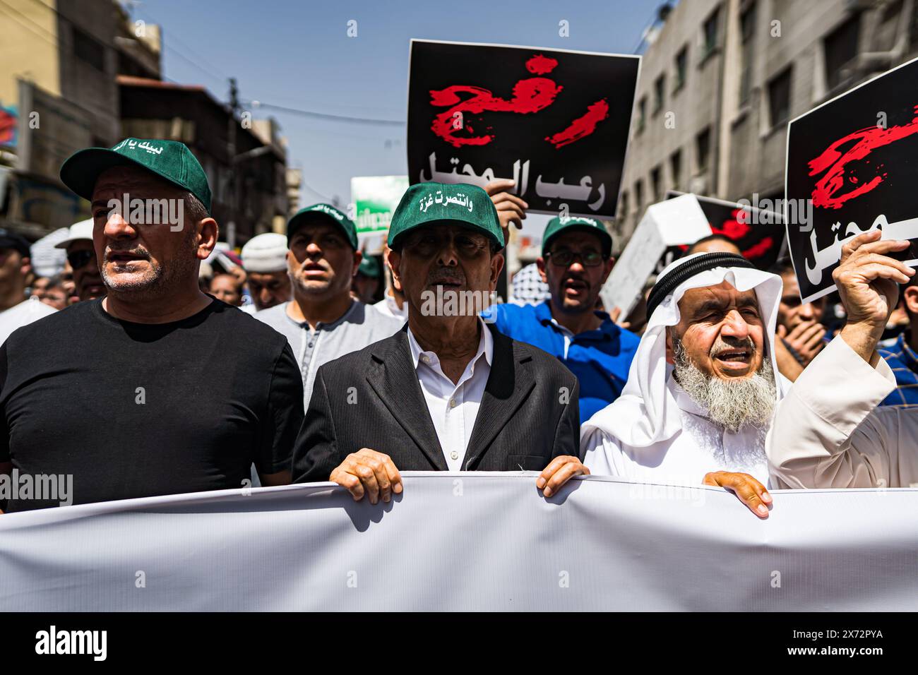 Amman, Downtown, Jordan. 17th May, 2024. Pro-Palestine demonstrations ...