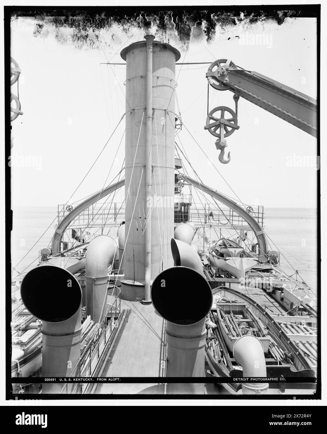 U.S.S. Kentucky, from aloft, Date based on Detroit, Catalogue J (1901 ...