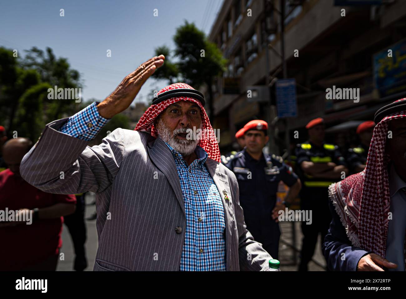 Amman, Downtown, Jordan. 17th May, 2024. Pro-Palestine demonstrations ...