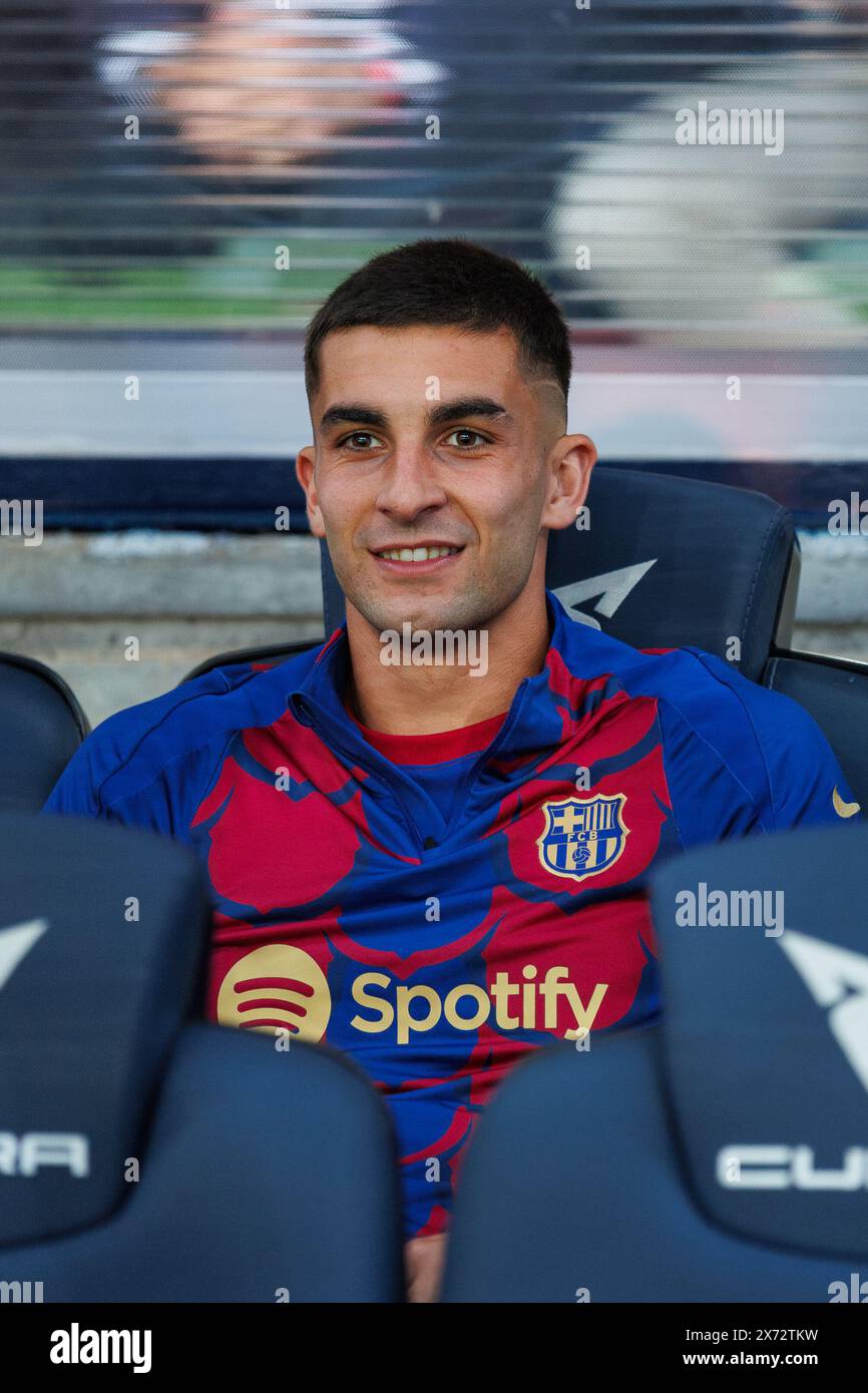 Barcelona, Spain. 13th May, 2024. Ferran Torres sits on the bench during the LaLiga EA Sports ...