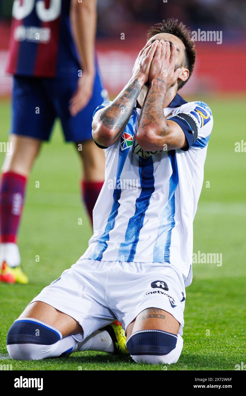 Barcelona, Spain. 13th May, 2024. Brais Mendez in action during the ...