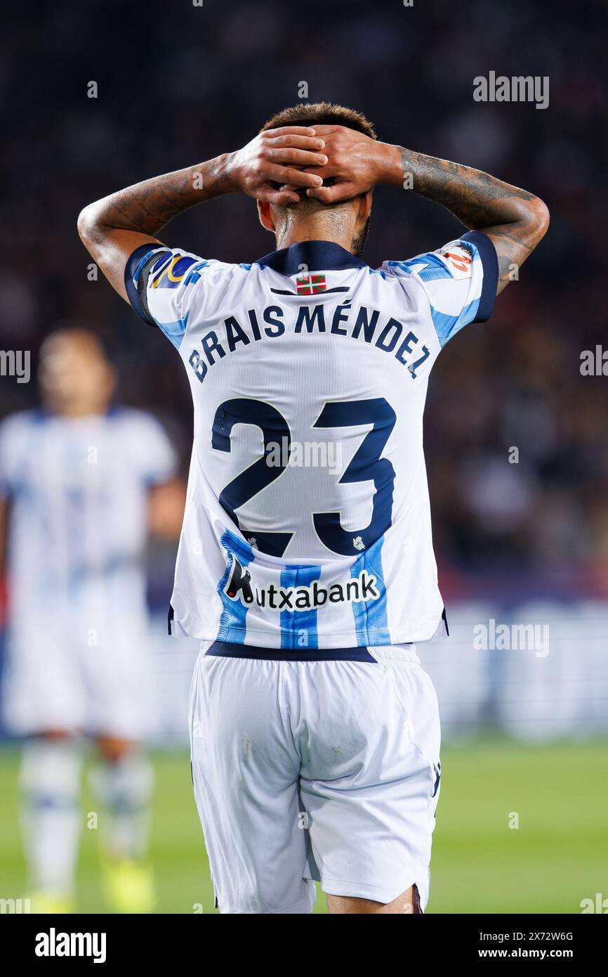 Barcelona, Spain. 13th May, 2024. Brais Mendez in action during the ...