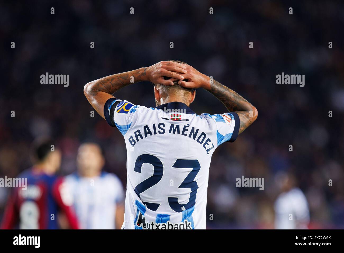 Barcelona, Spain. 13th May, 2024. Brais Mendez in action during the ...
