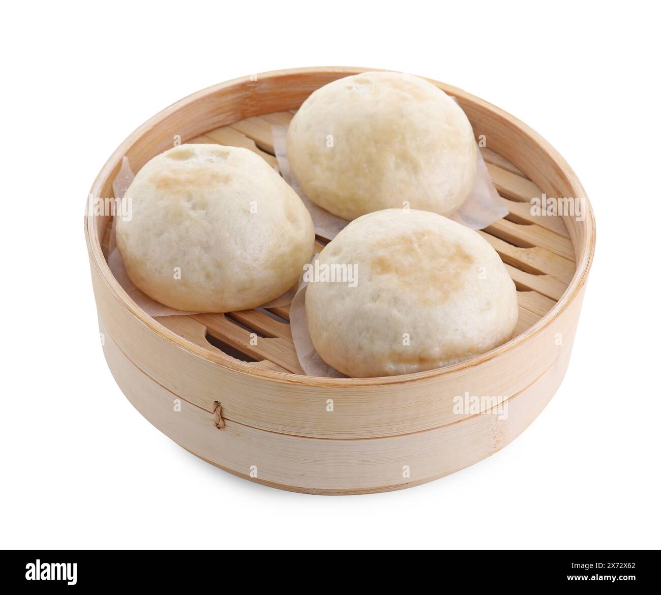 Delicious chinese steamed buns isolated on white Stock Photo - Alamy