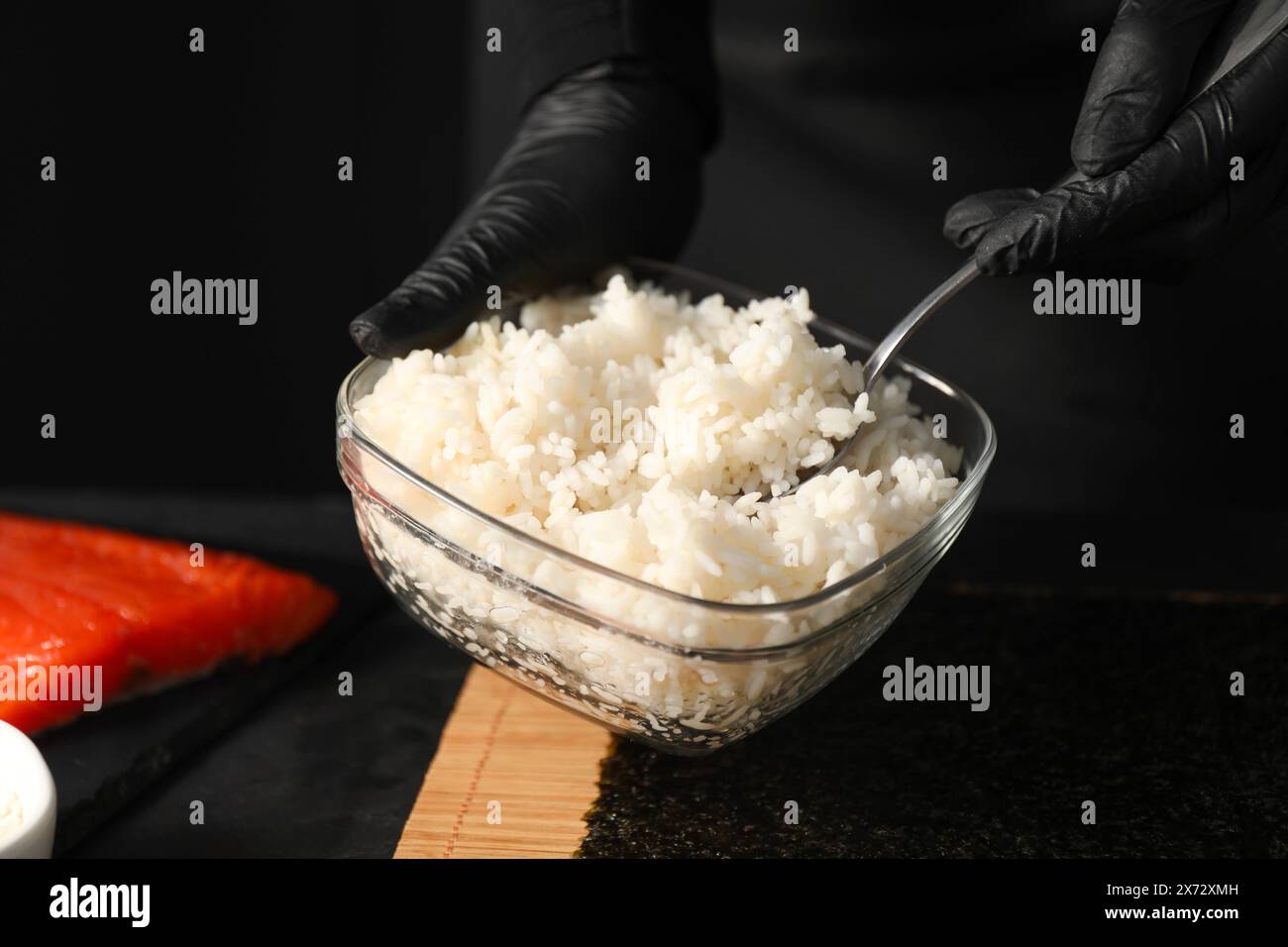 Chef in gloves taking hi-res stock photography and images - Alamy