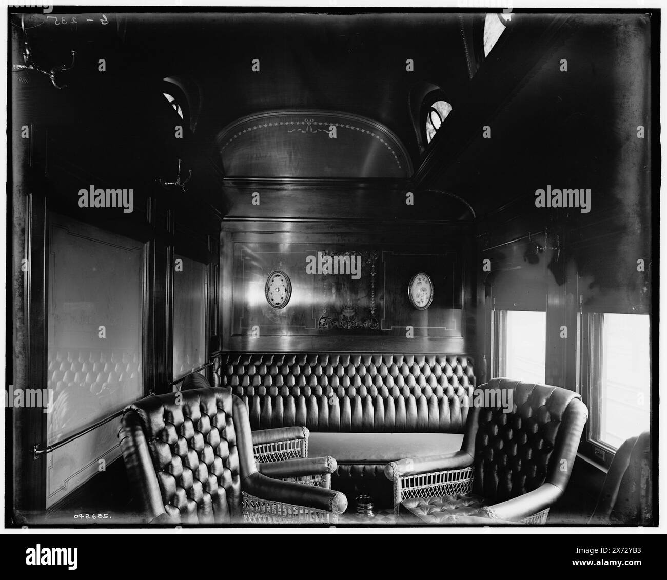 Pere Marquette Railroad parlor car no. 25, smoking room, Title from ...