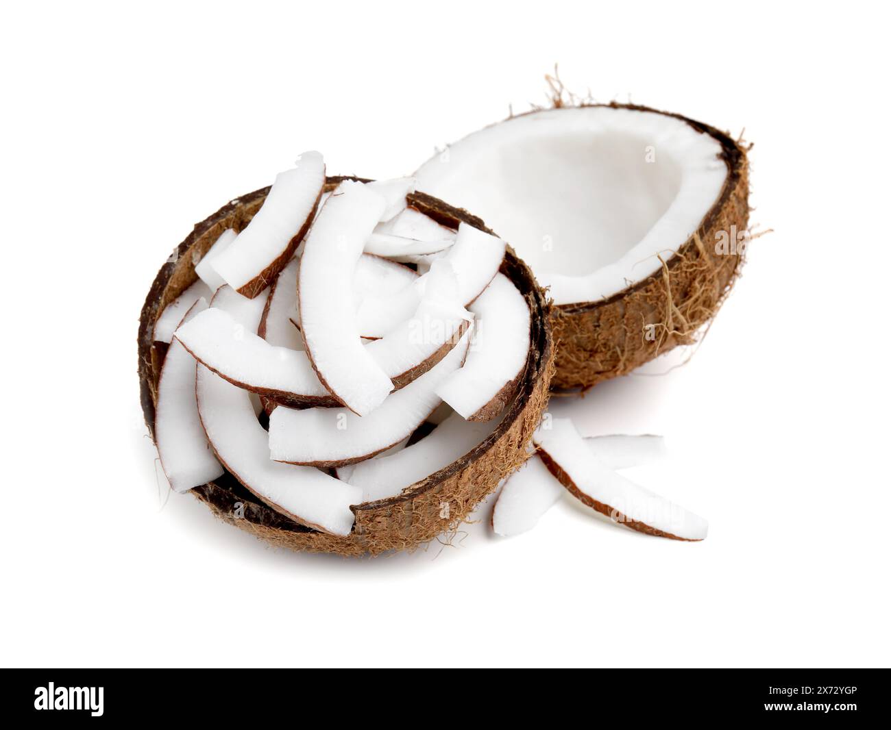 Nut fresh coconut flakes Cut Out Stock Images & Pictures - Alamy