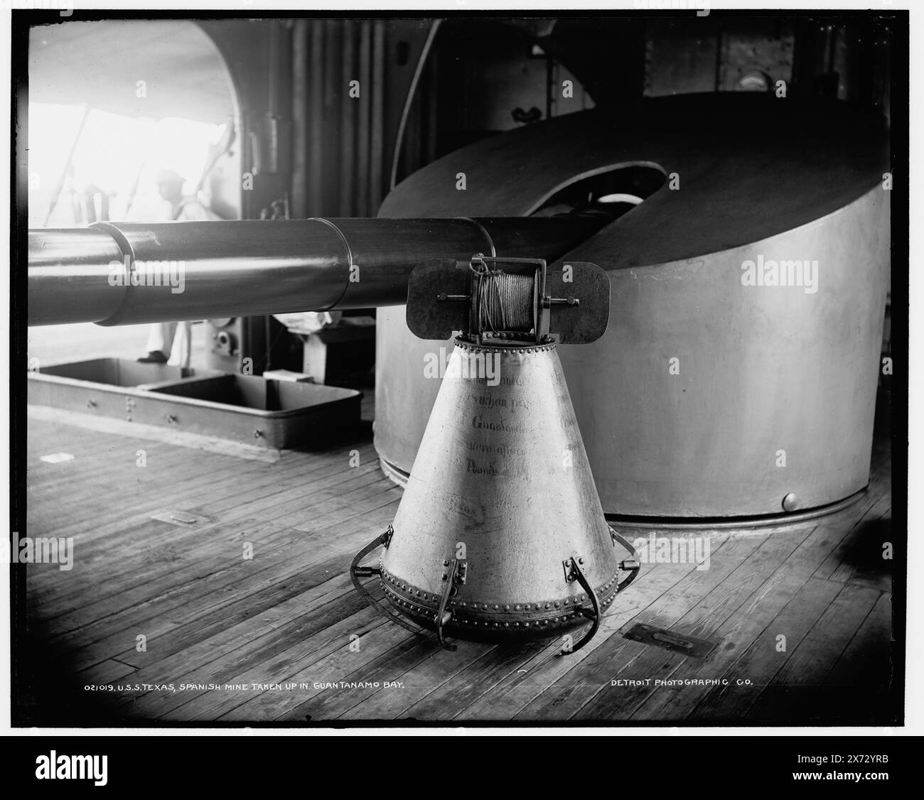 U.S.S. Texas, Spanish mine taken up in Guantanamo Bay, Date based on ...