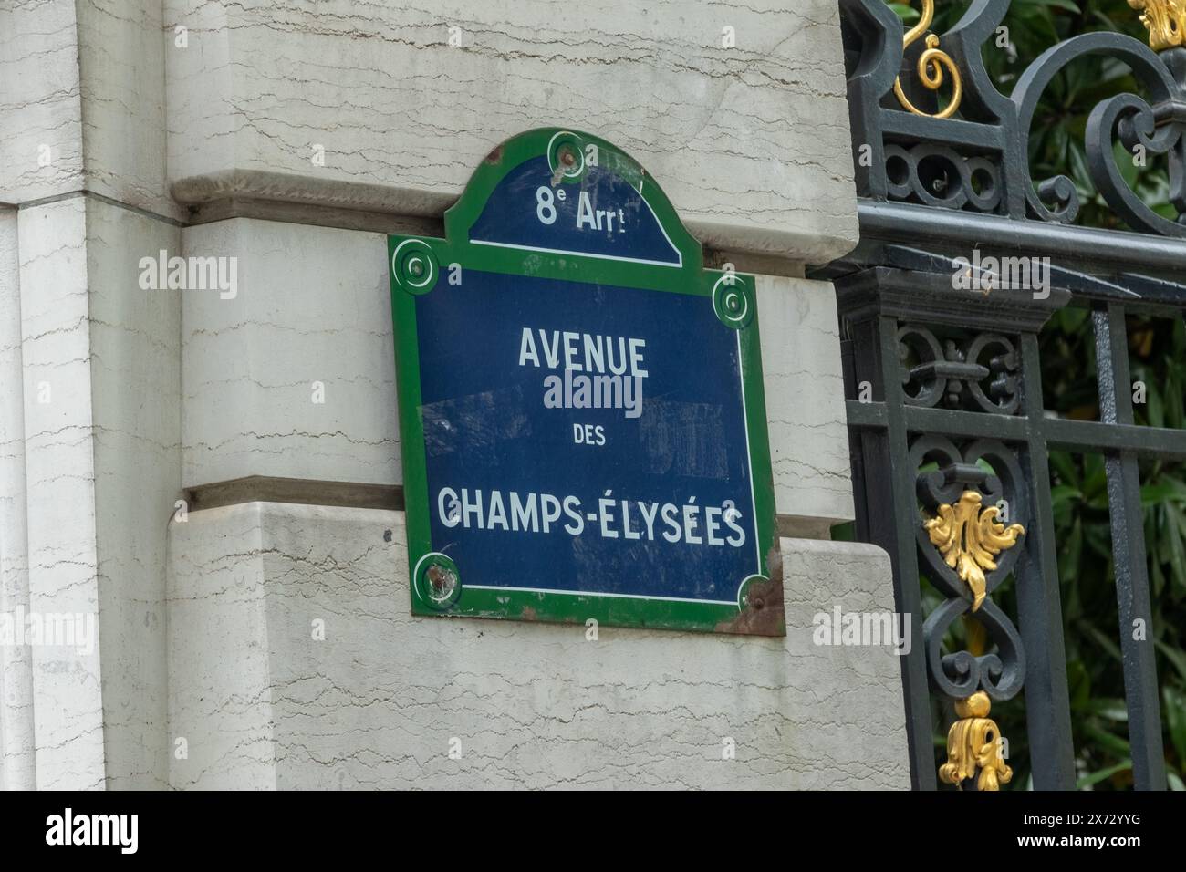 Paris, France, 17th April 2024:- A view of A Sign for the Avenue Des ...