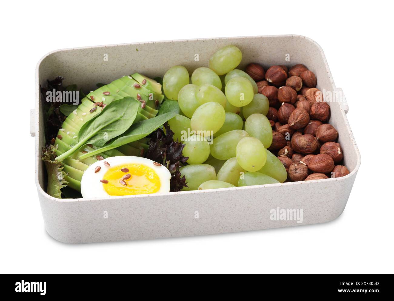 Healthy products high in vegetable fats isolated on white Stock Photo ...