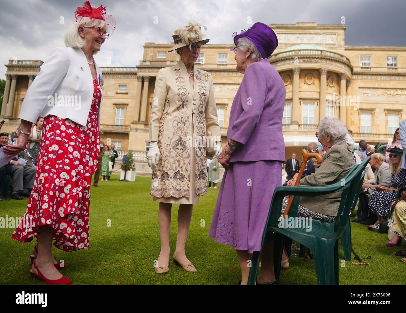 The Princess Royal (centre) speaking to guests during the Not Forgotten ...