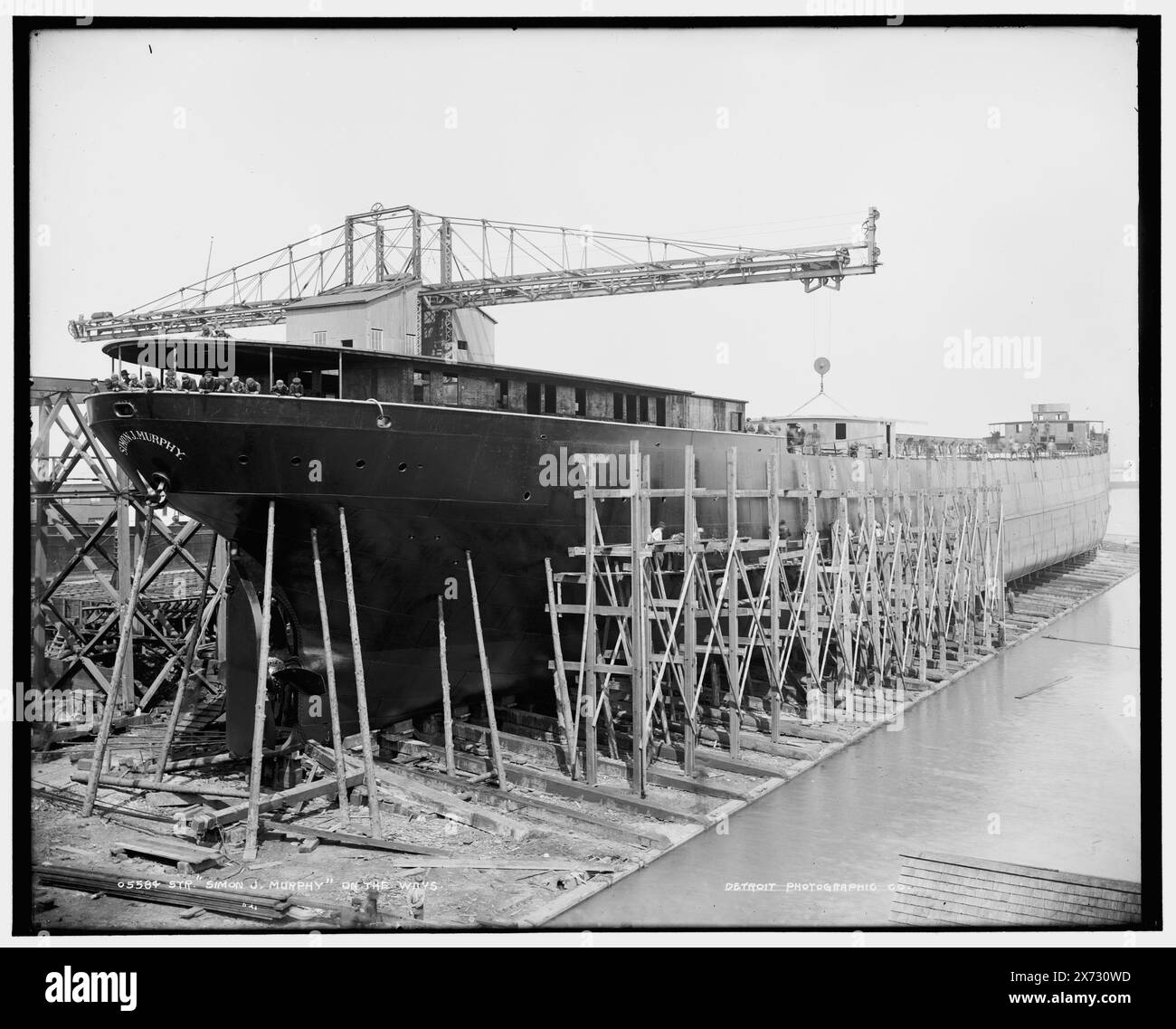Str. Simon J. Murphy on the ways, Detroit Publishing Co. no. 05584 ...