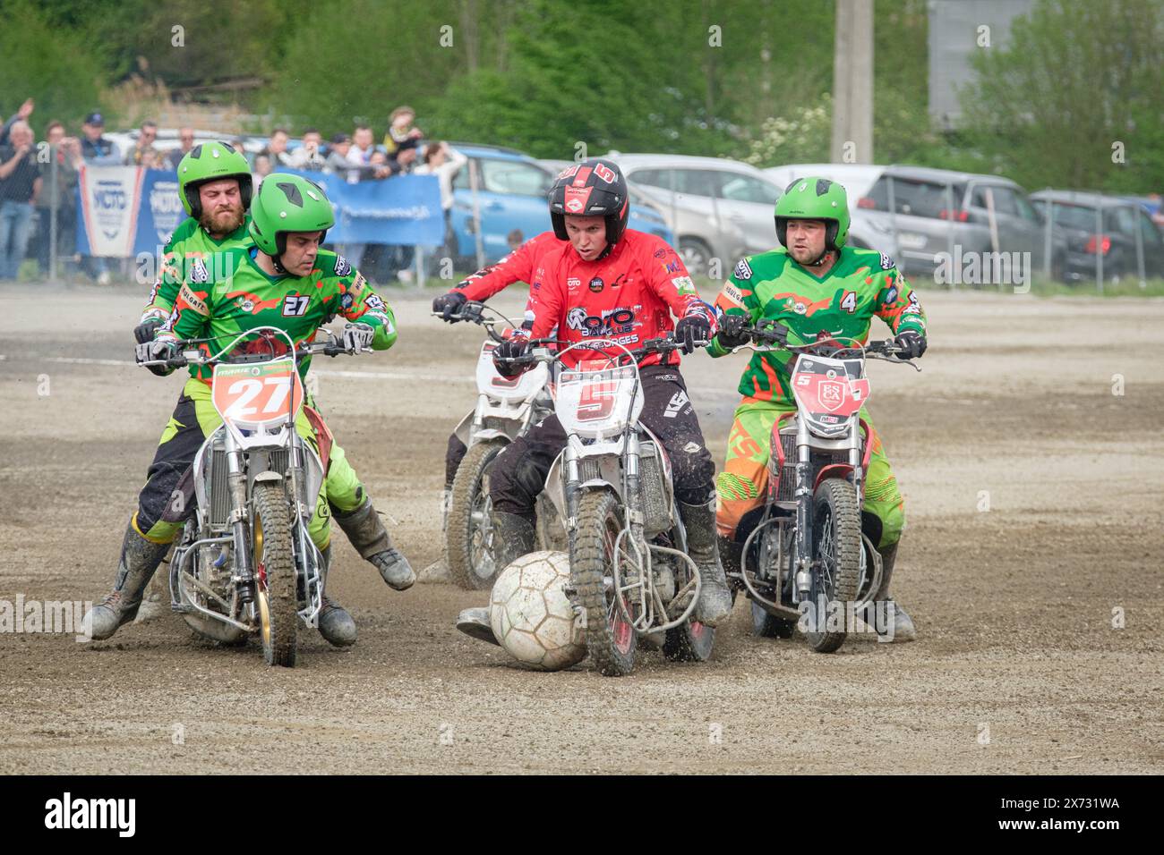 Action during the Elite 1 moto ball match between MBC St Georges and ...