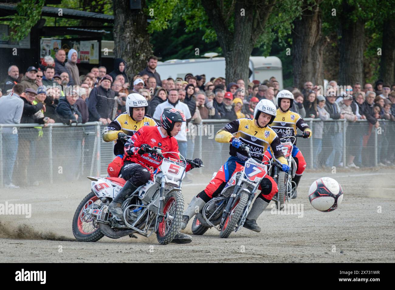 Action during the Elite 1 moto ball match between MBC St Georges and ...