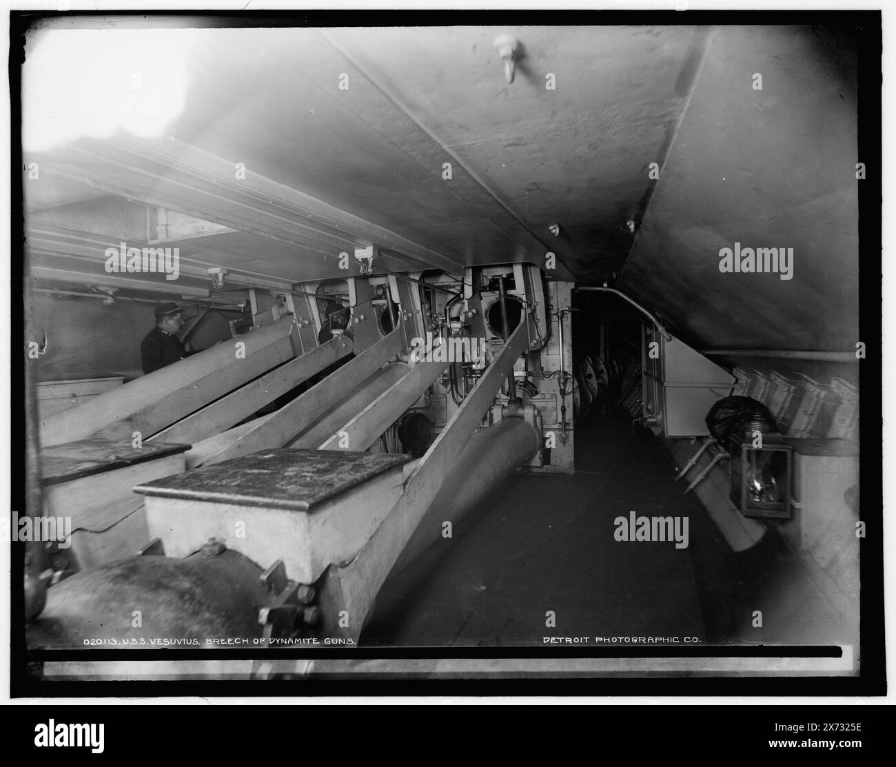 U.S.S. Vesuvius, breech of dynamite guns, Date based on Detroit ...