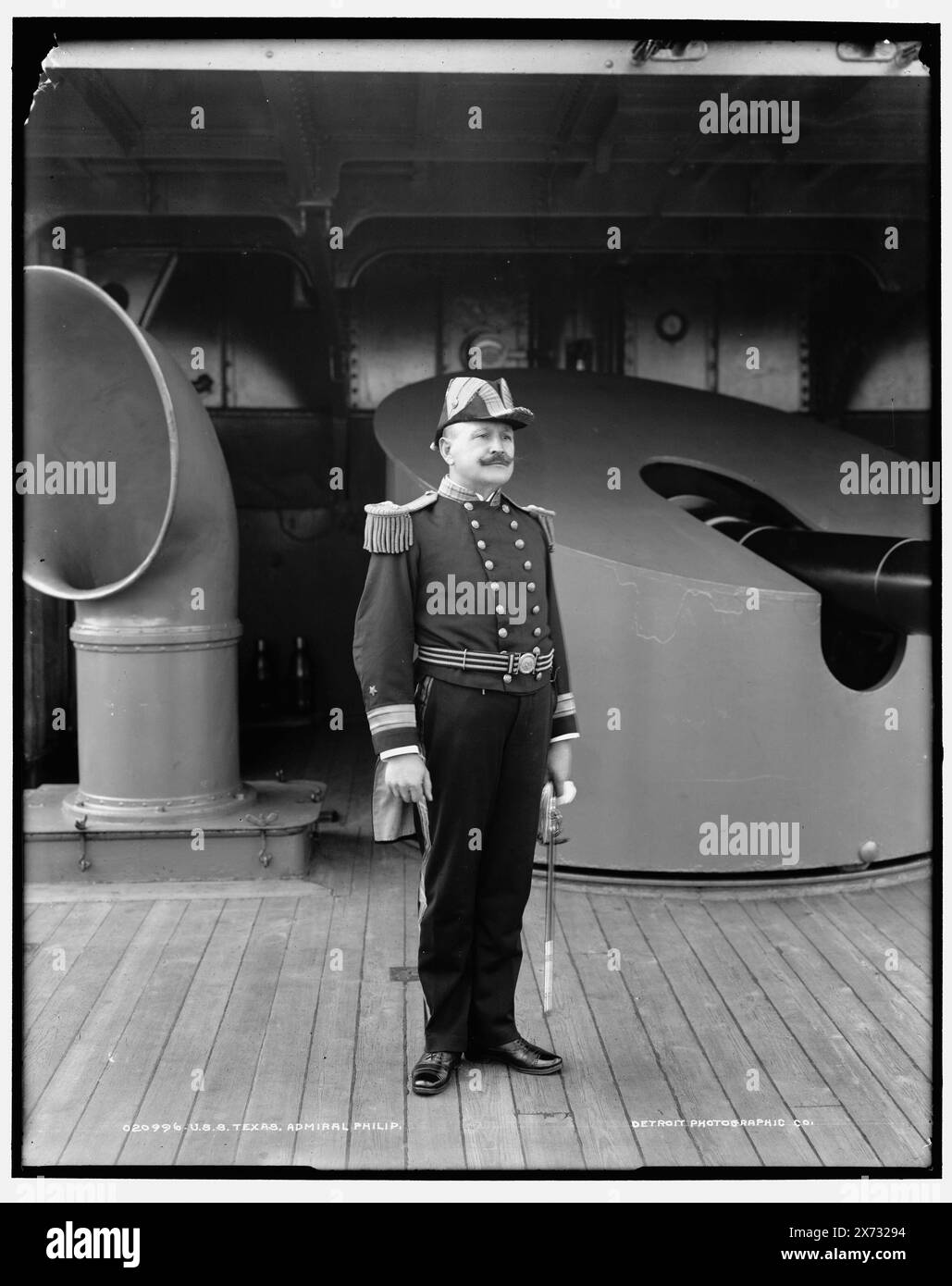 U.S.S. Texas, Admiral Philip, Attribution to Hart based on negatives ...