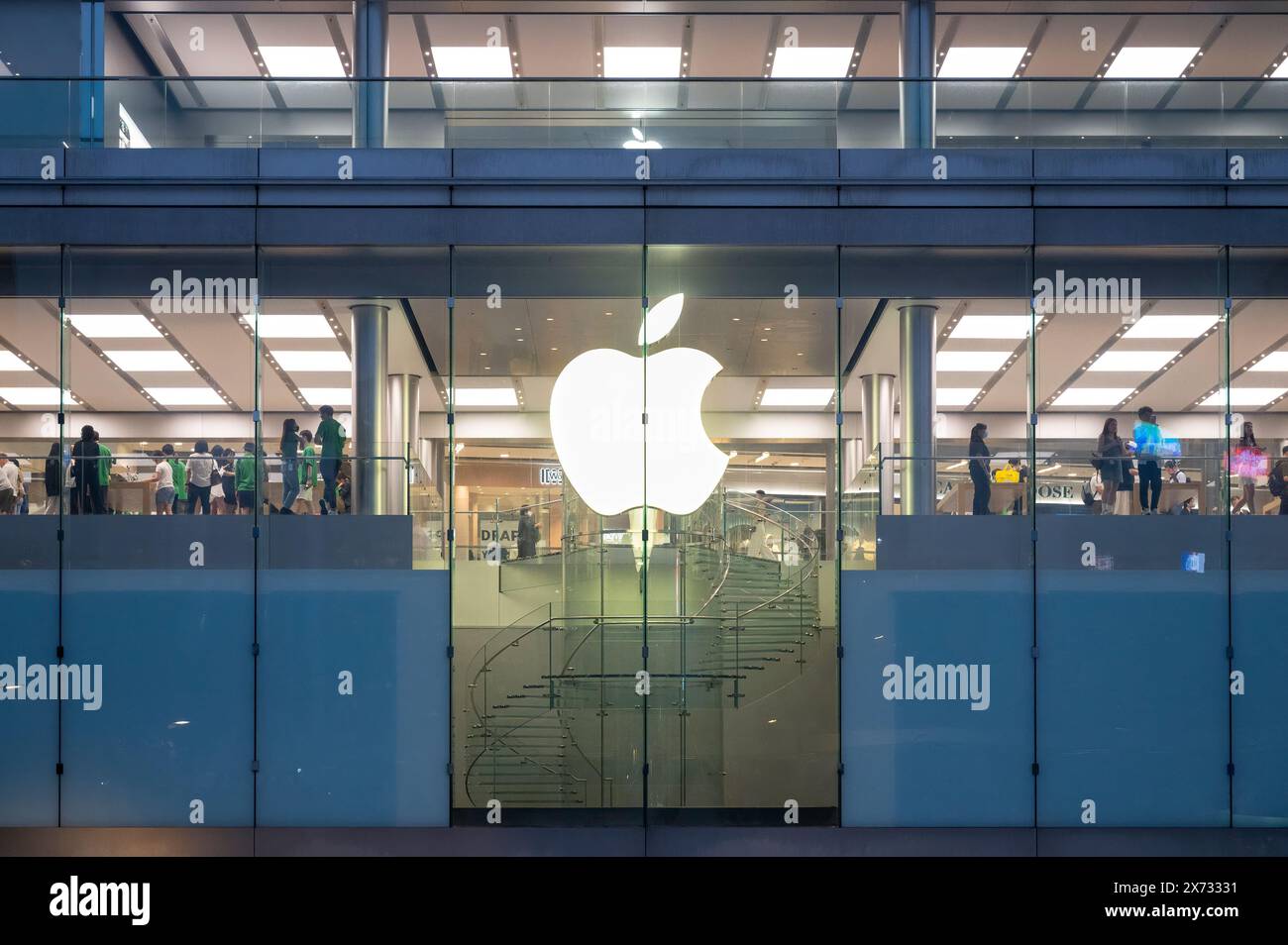 American multinational technology company Apple official store in Hong ...