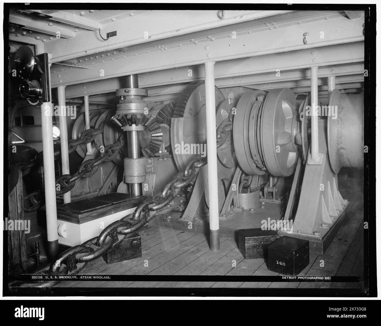 U.S.S. Brooklyn steam windlass, Second title on negative: Steam ...