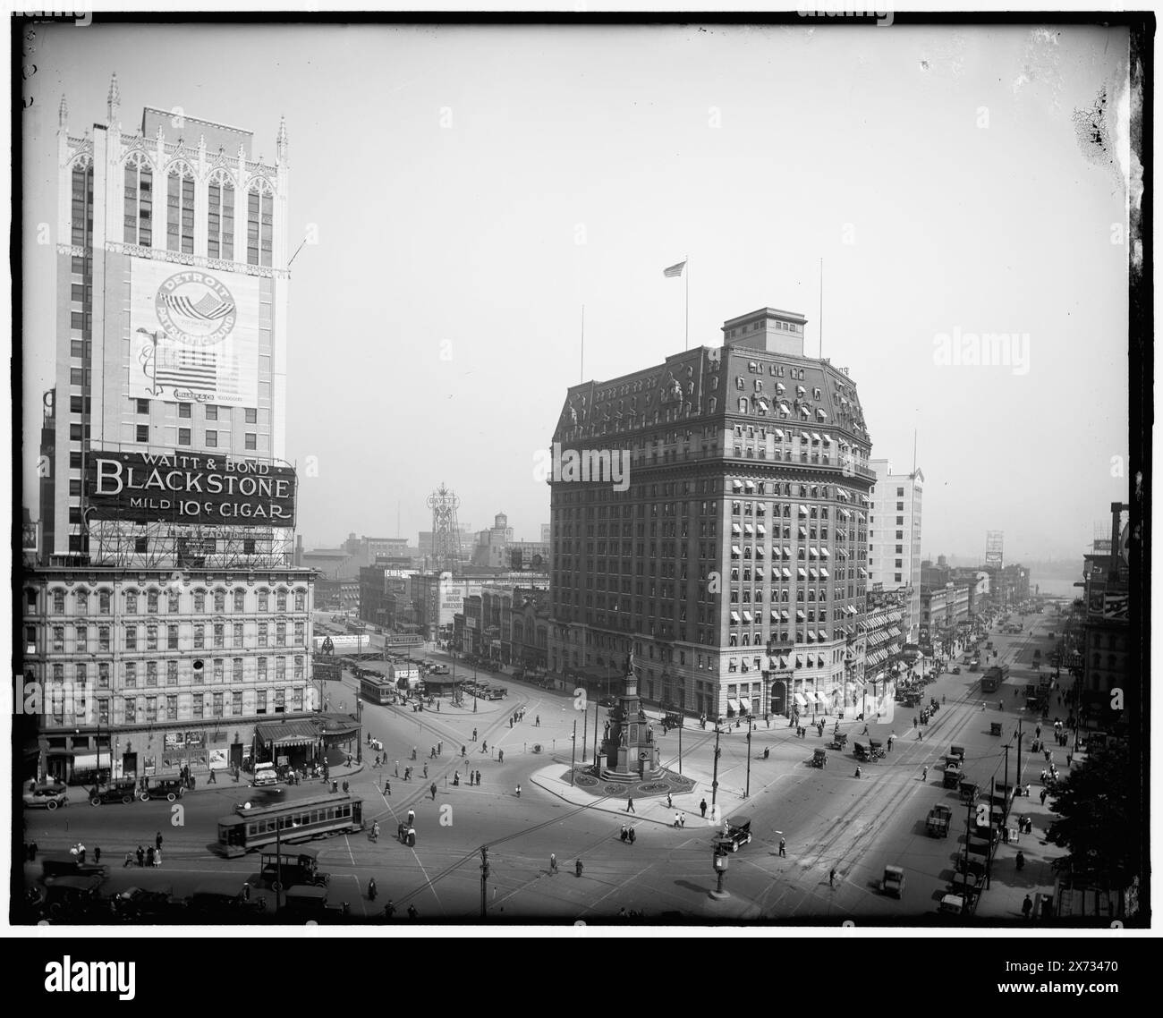 Woodward Avenue, south from Majestic building, Detroit, Mich., Title ...