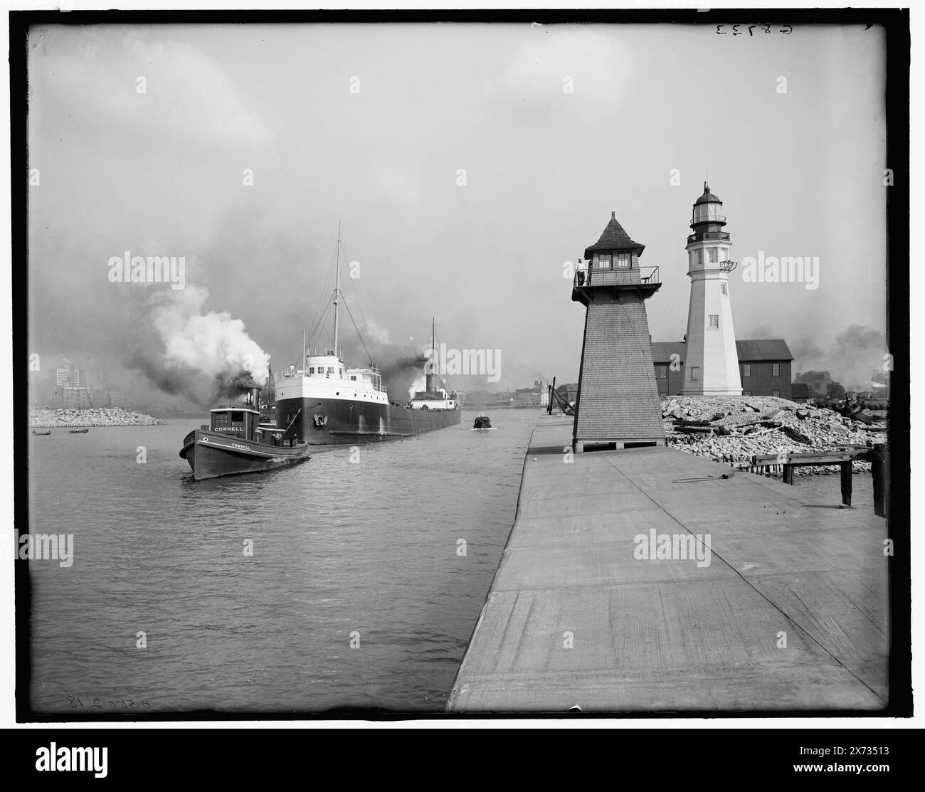 Harbor tugboats Cut Out Stock Images & Pictures - Alamy