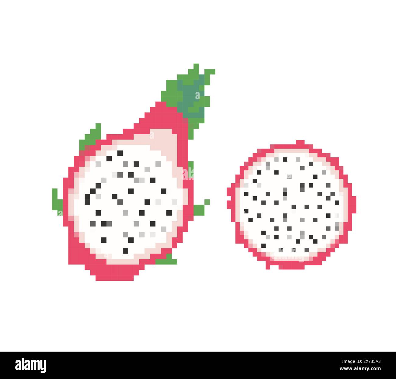 Collection of colorful Pixel icons of fruits vector illustration Stock ...