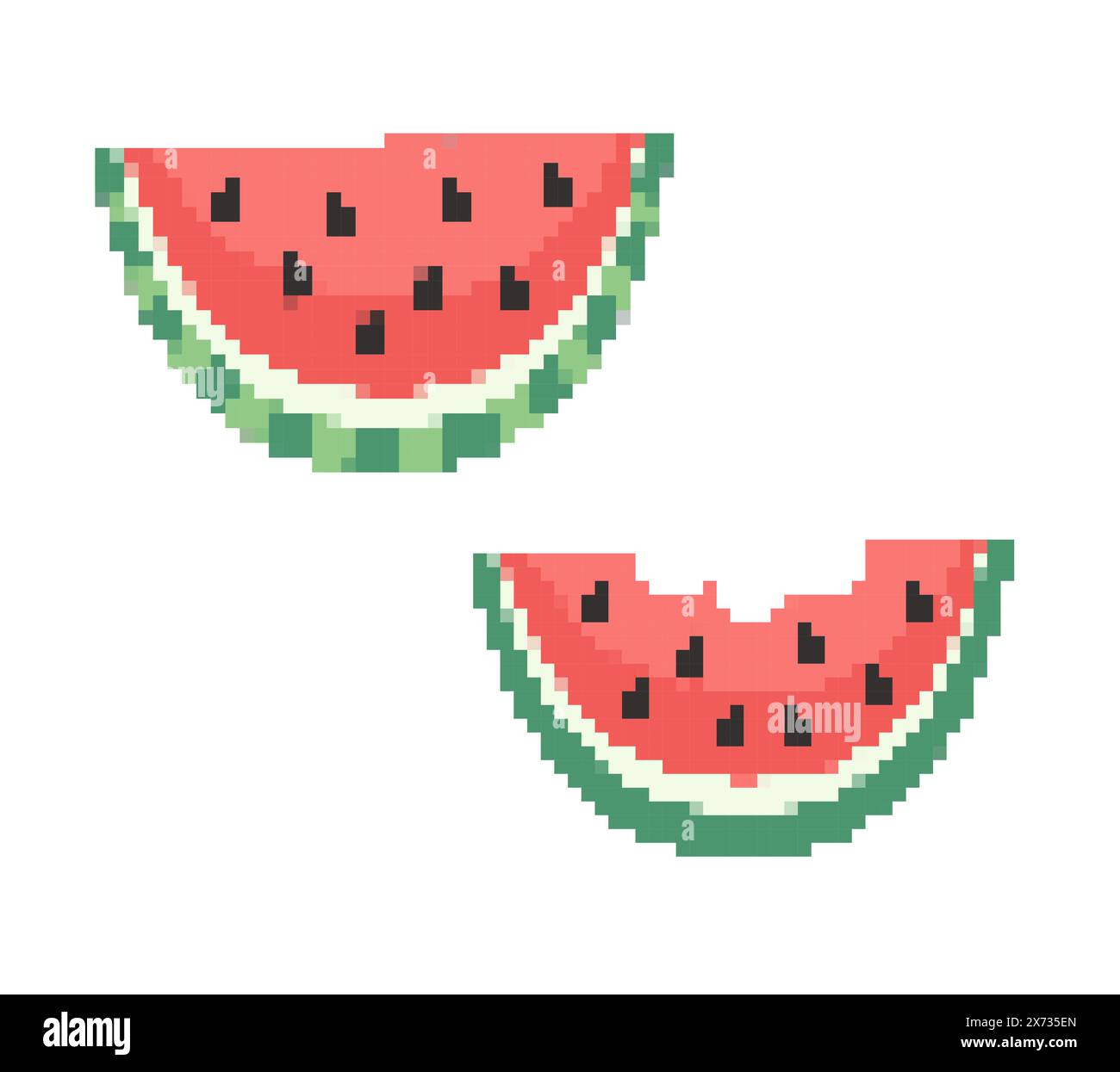 Collection of colorful Pixel icons of fruits vector illustration Stock ...