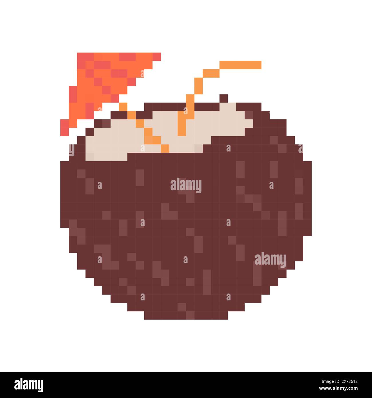 Collection of colorful Pixel icons of fruits vector illustration Stock ...