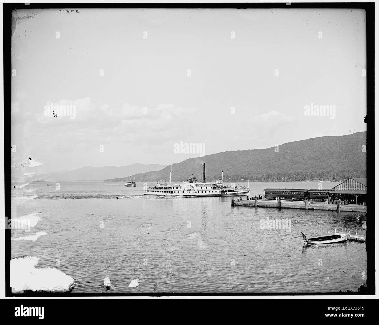 Steamer Horicon leaving dock, Lake George, N.Y., Title from jacket., At ...