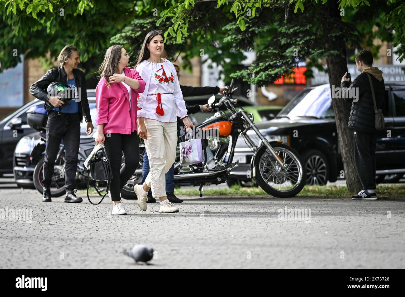 Non Exclusive: ZAPORIZHZHIA, UKRAINE - MAY 16, 2024 - People take part ...