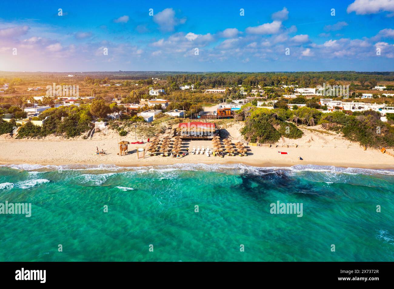 Punta Prosciutto azure sea water, crystal clear water on beach Punta ...