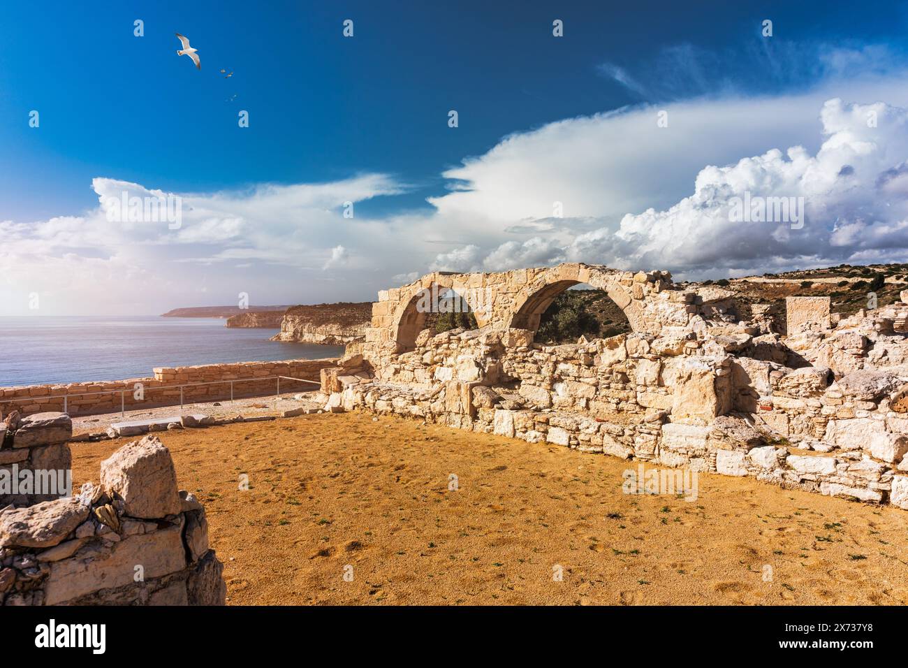 Κourion ancient ruins of the ancient city. Achilles' House Kourio ...