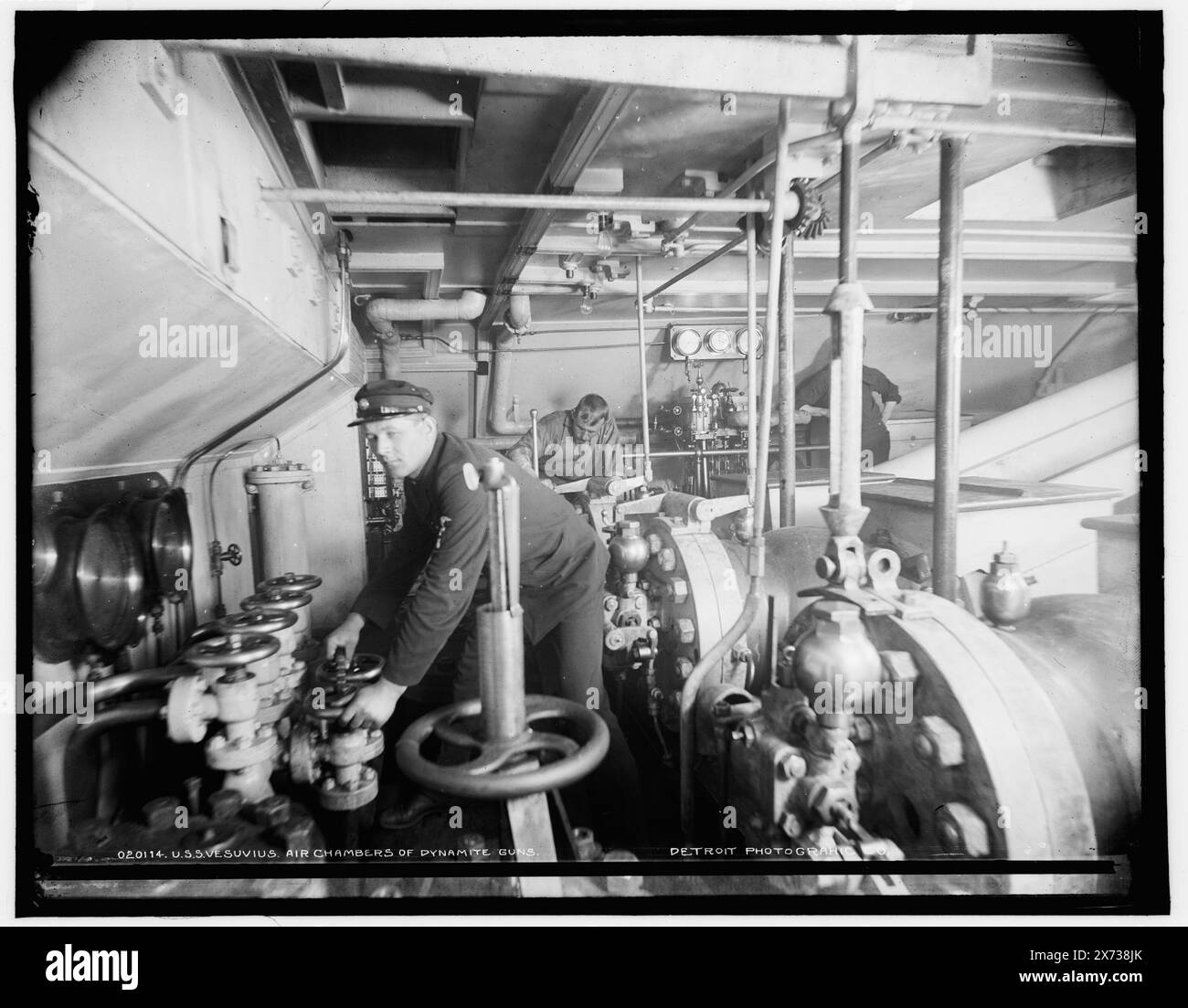 U.S.S. Vesuvius, air chambers of dynamite guns, Date based on Detroit ...